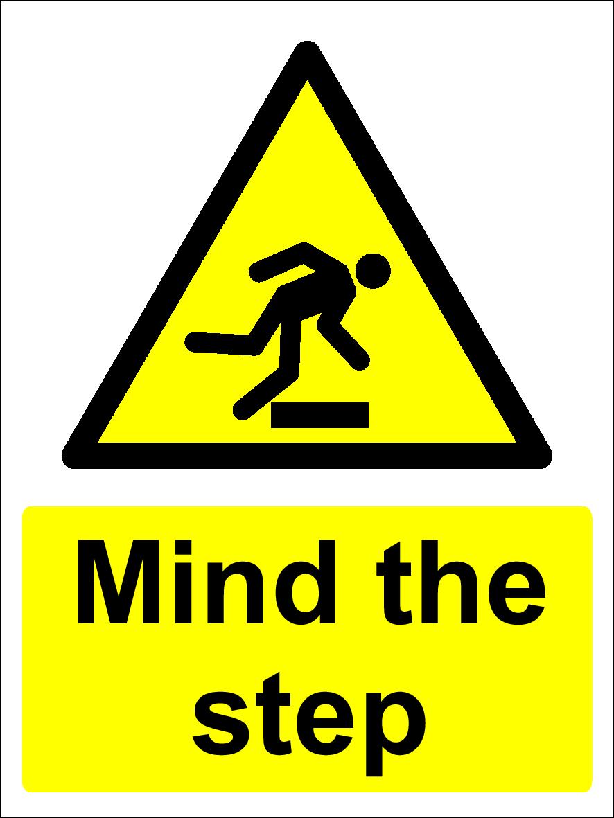 Mind the step sign | Warning signs | UK Safety sign supplier – MJN ...